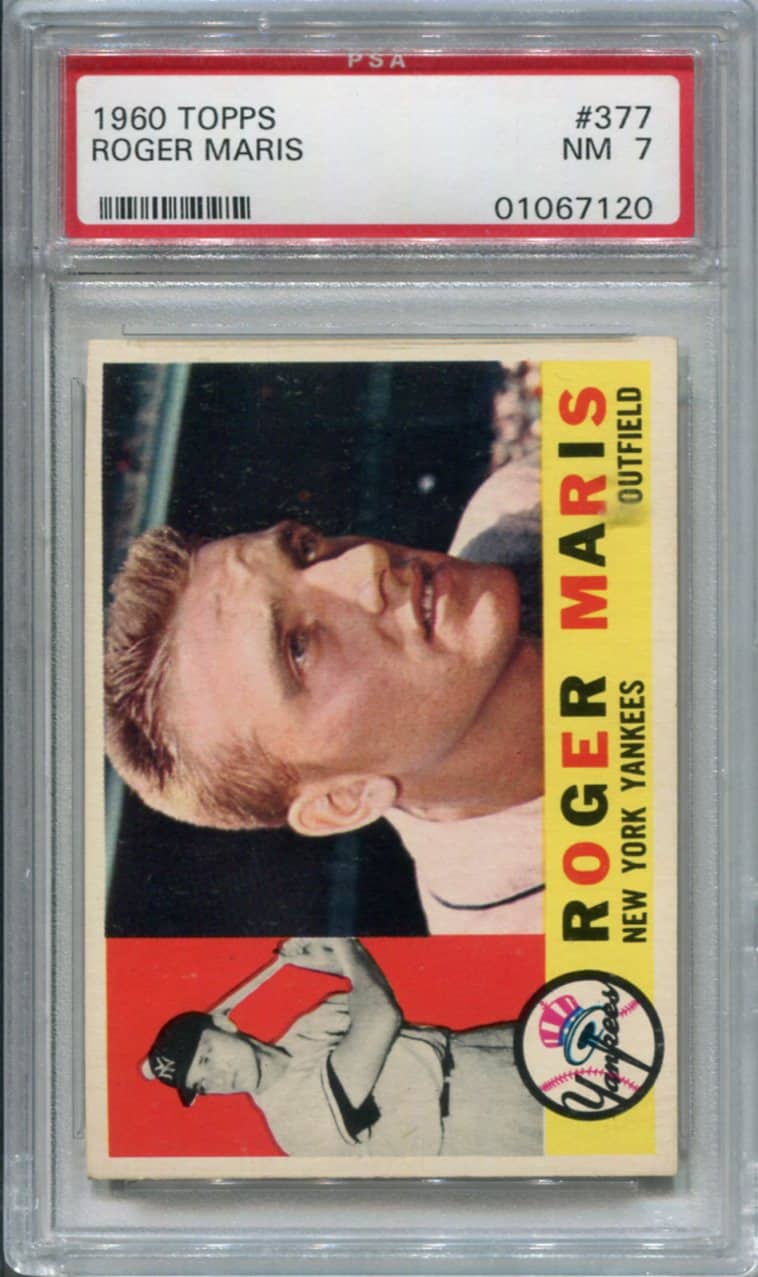 1960 Topps #377 Roger Maris PSA 7 (01067120) - All Star Cards Inc