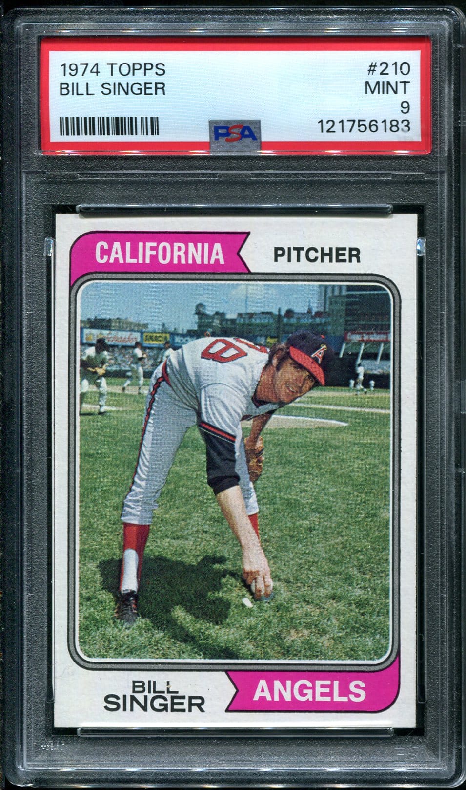1974 Topps #210 Bill Singer PSA 9 (121756183) - All Star Cards Inc