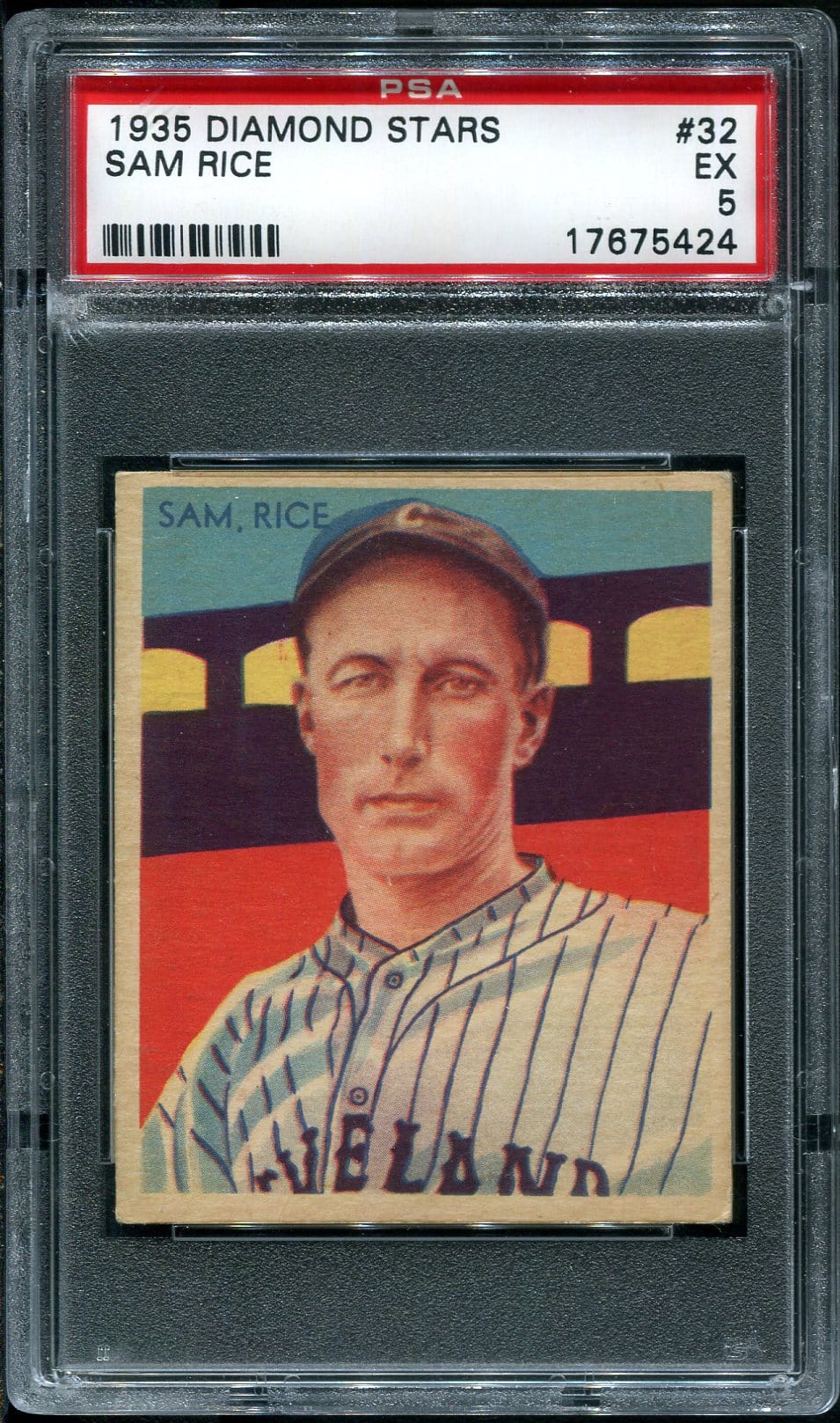 1935 Diamond Stars #32 Sam Rice PSA 5 HOF (17675424) - All Star Cards Inc